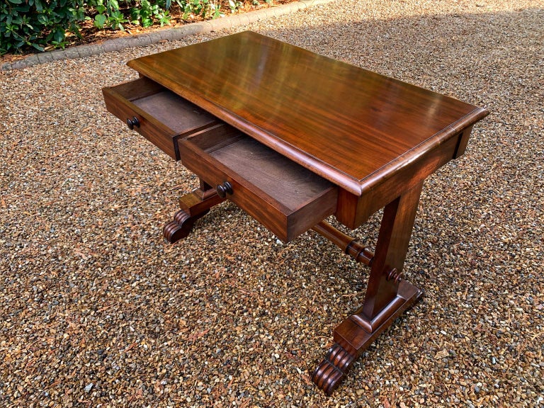 19th Century William IV Mahogany Library Table For Sale at 1stDibs