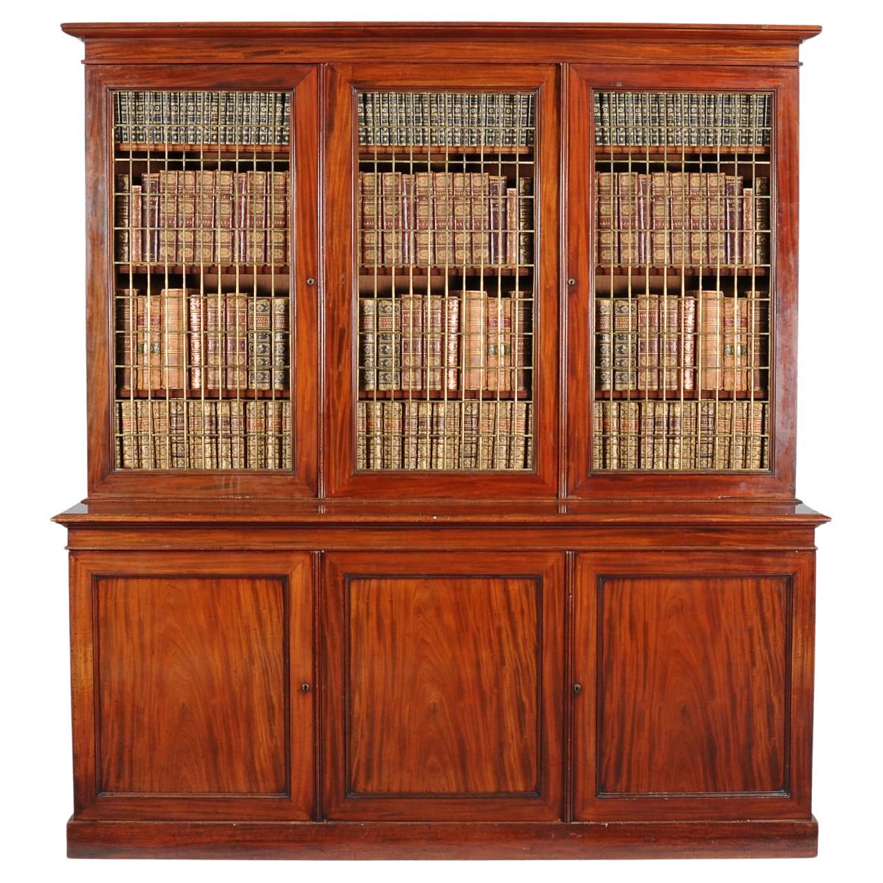 Fine and Impressive Late 18th Century Neoclassical Mahogany Library ...