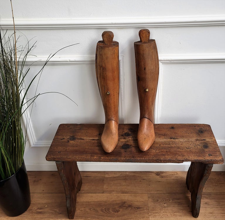 19th Century Wood Boots Trees Molds or Forms For Sale at 1stDibs