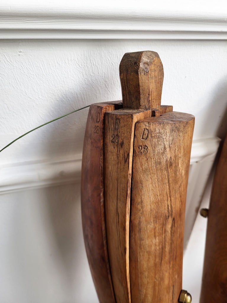 19th Century Wood Boots Trees Molds or Forms For Sale at 1stDibs