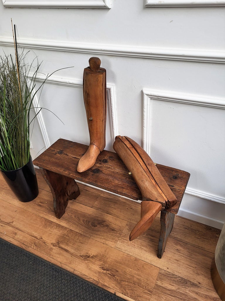 19th Century Wood Boots Trees Molds or Forms For Sale at 1stDibs