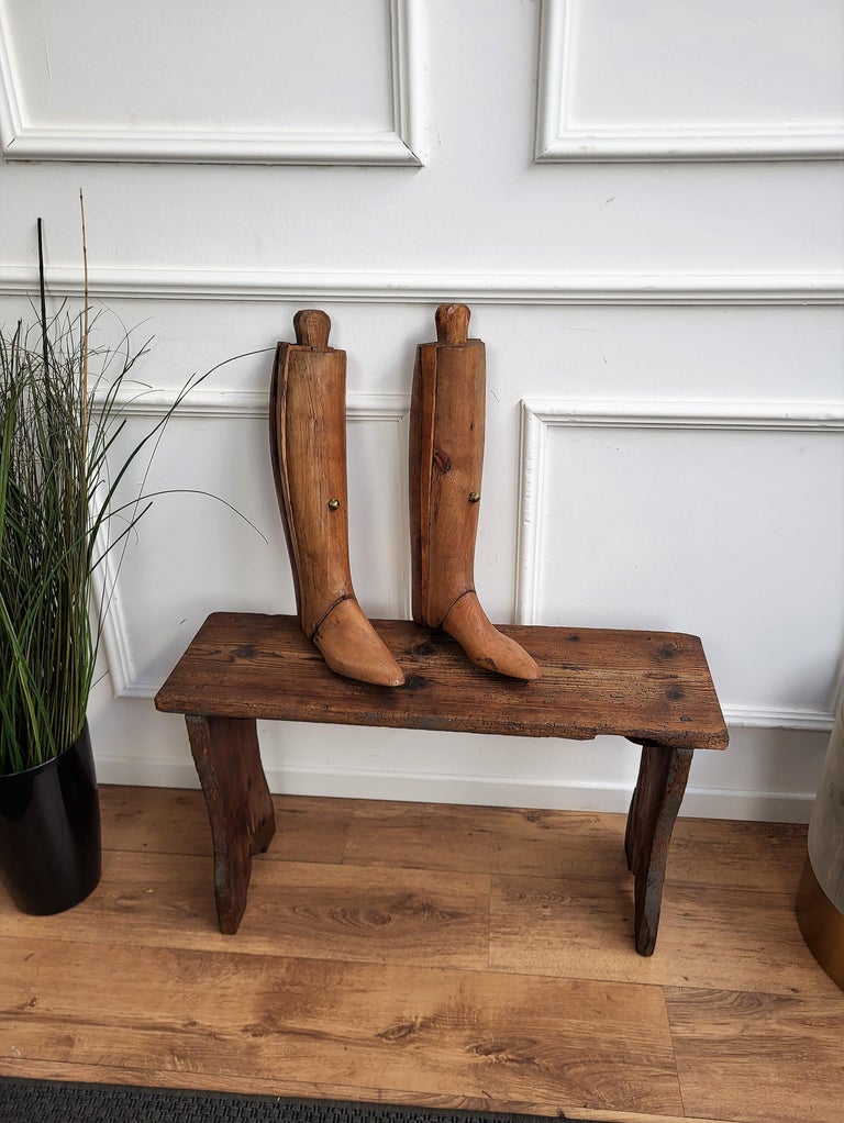 19th Century Wood Boots Trees Molds or Forms For Sale at 1stDibs