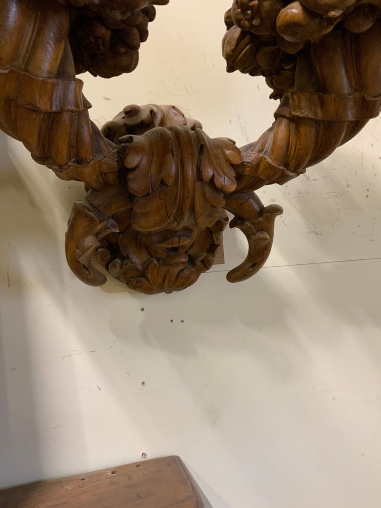 19th Century Wood Carving Decorative Object For Sale at 1stDibs