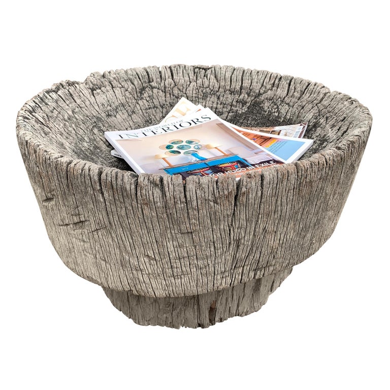 19th Century Wooden Grain Mortar at 1stDibs