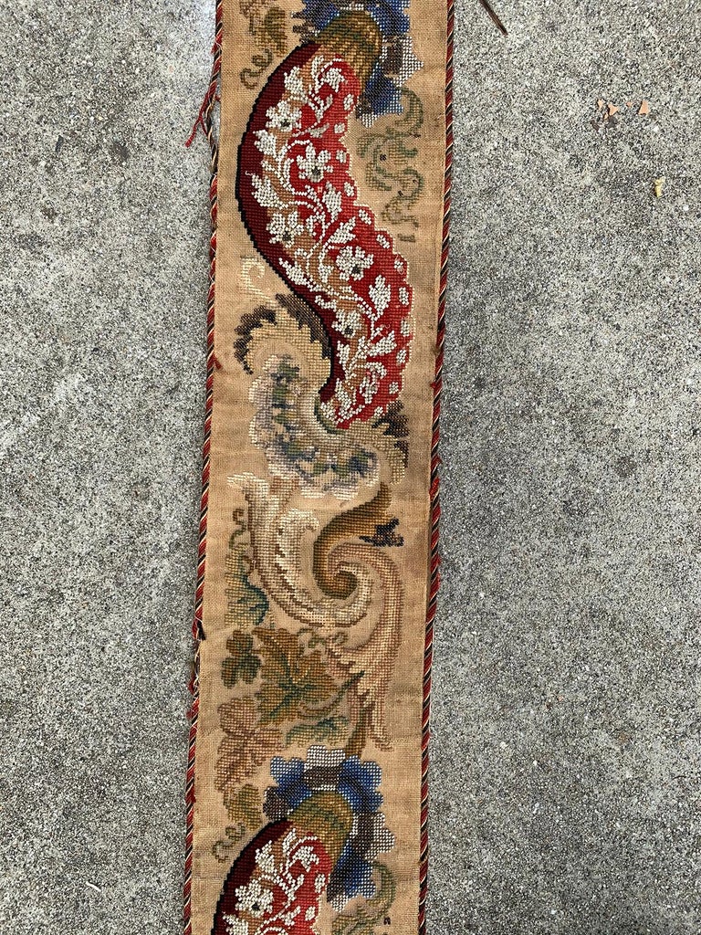 19th Century Woven and Beaded Textile Bell Pull at 1stDibs