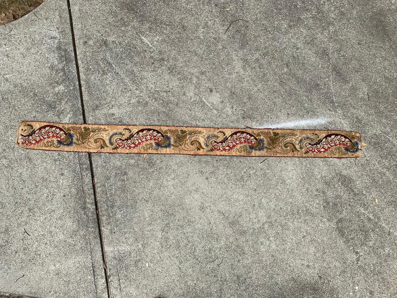 19th Century Woven and Beaded Textile Bell Pull at 1stDibs