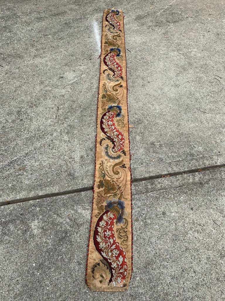 19th Century Woven and Beaded Textile Bell Pull at 1stDibs