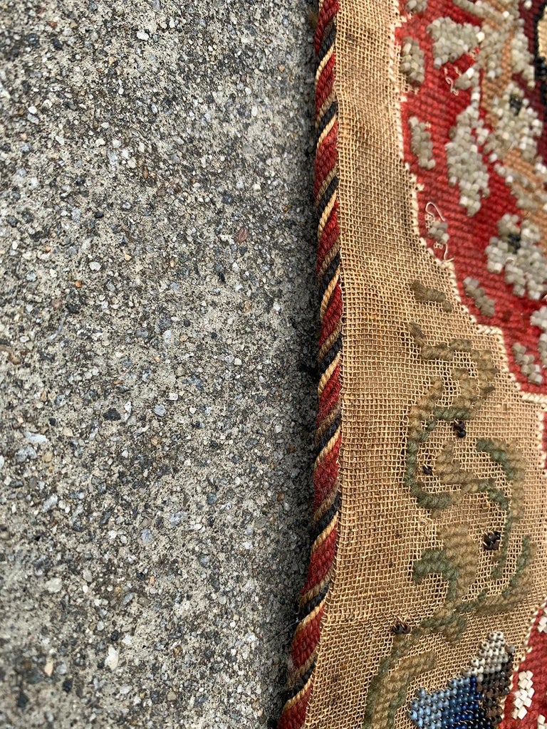 19th Century Woven and Beaded Textile Bell Pull at 1stDibs