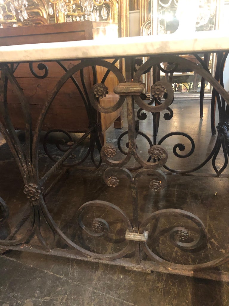 19th Century Wrought Iron Bakers Table For Sale at 1stDibs