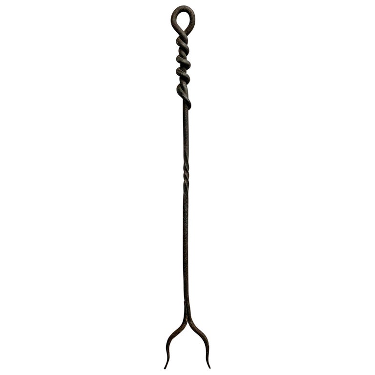 19th Century Wrought Iron Fire Poker at 1stDibs
