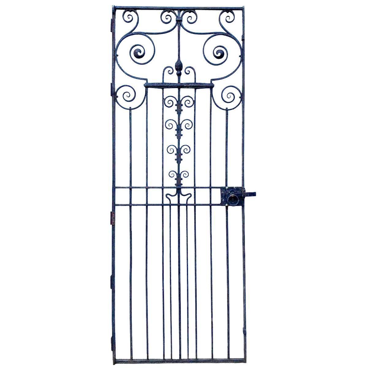 19th Century Wrought Iron Pedestrian Gate For Sale at 1stdibs