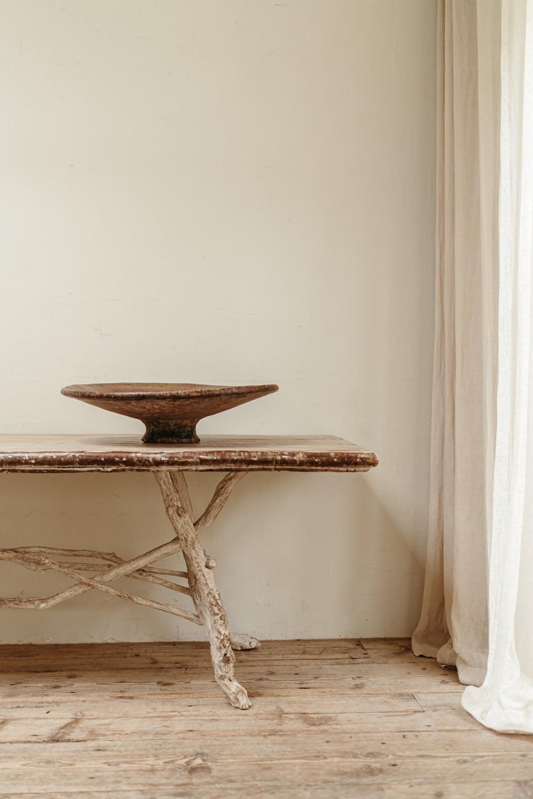 19th Century XL Terra Cotta Bread Bowl For Sale at 1stDibs