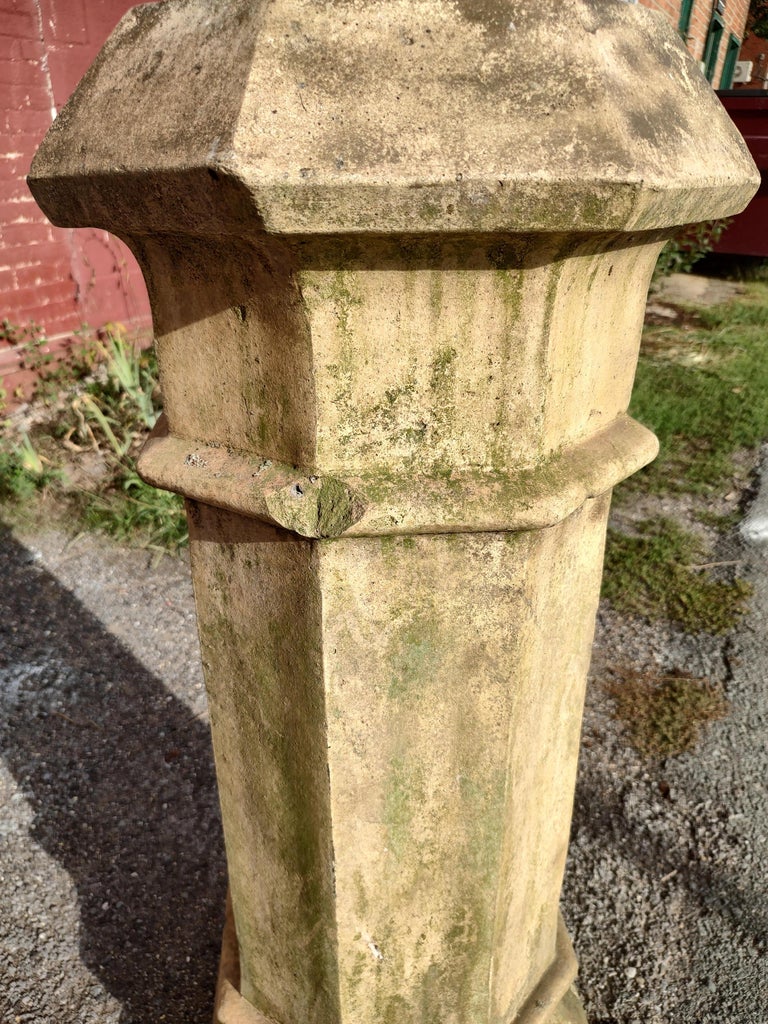 19th Century Yellow Clay Chimney Pot Garden Sculpture For Sale at 1stDibs