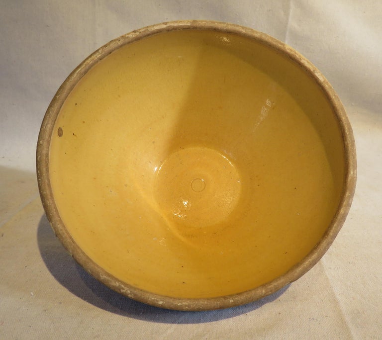 19th Century Yellow Ware Mixing Bowl at 1stDibs