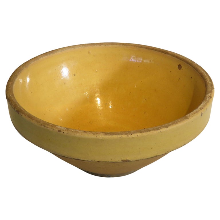 19th Century Yellow Ware Mixing Bowl at 1stDibs