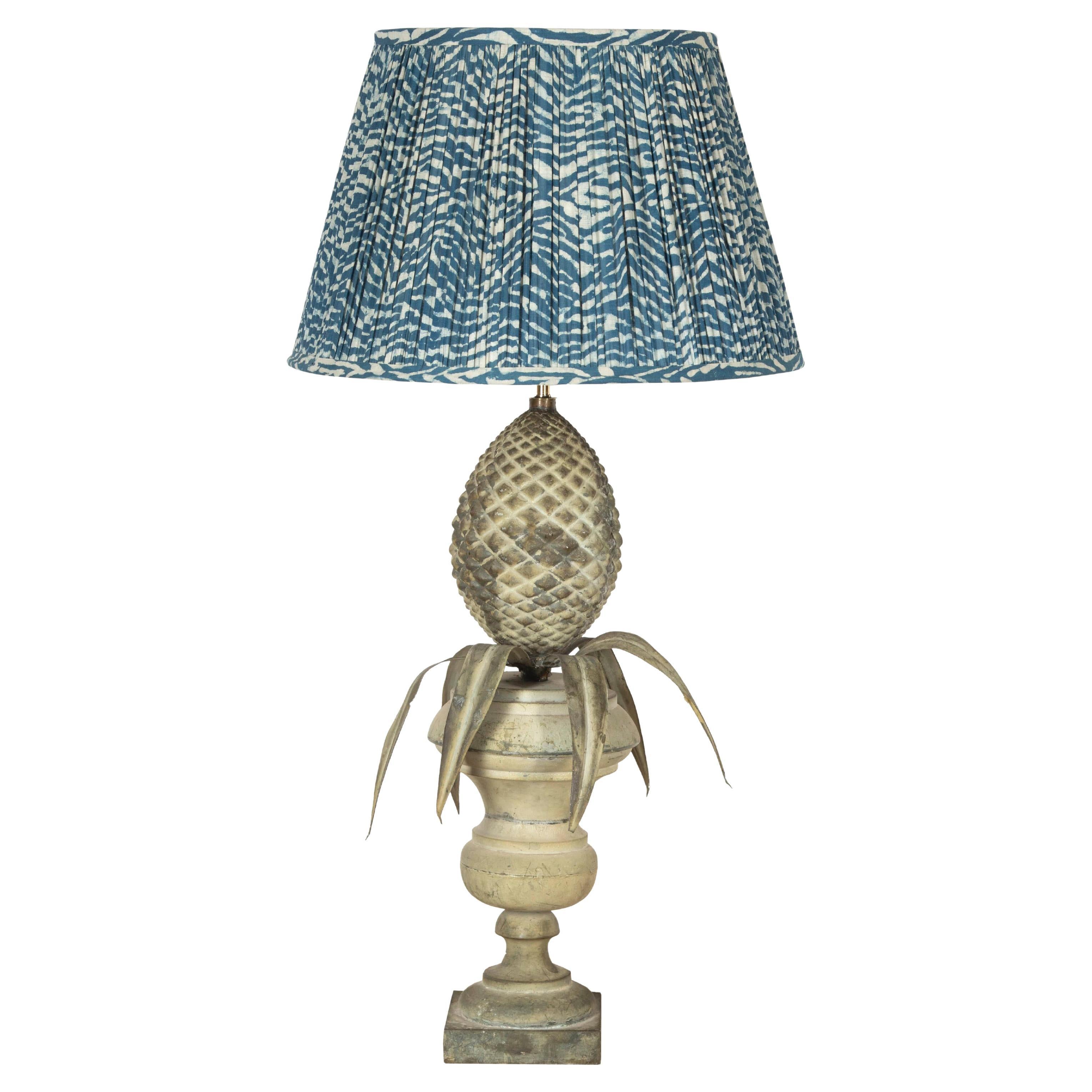 Pair of 19th Century Zinc Finial Table Lamps For Sale at 1stDibs