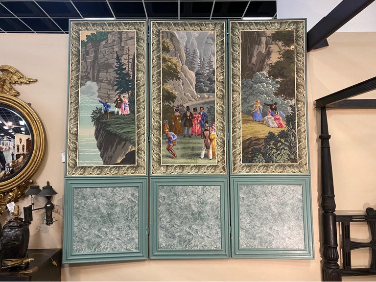 19th-Early 20th Century Zuber "Niagra Falls" Three Panel Screen at 1stDibs