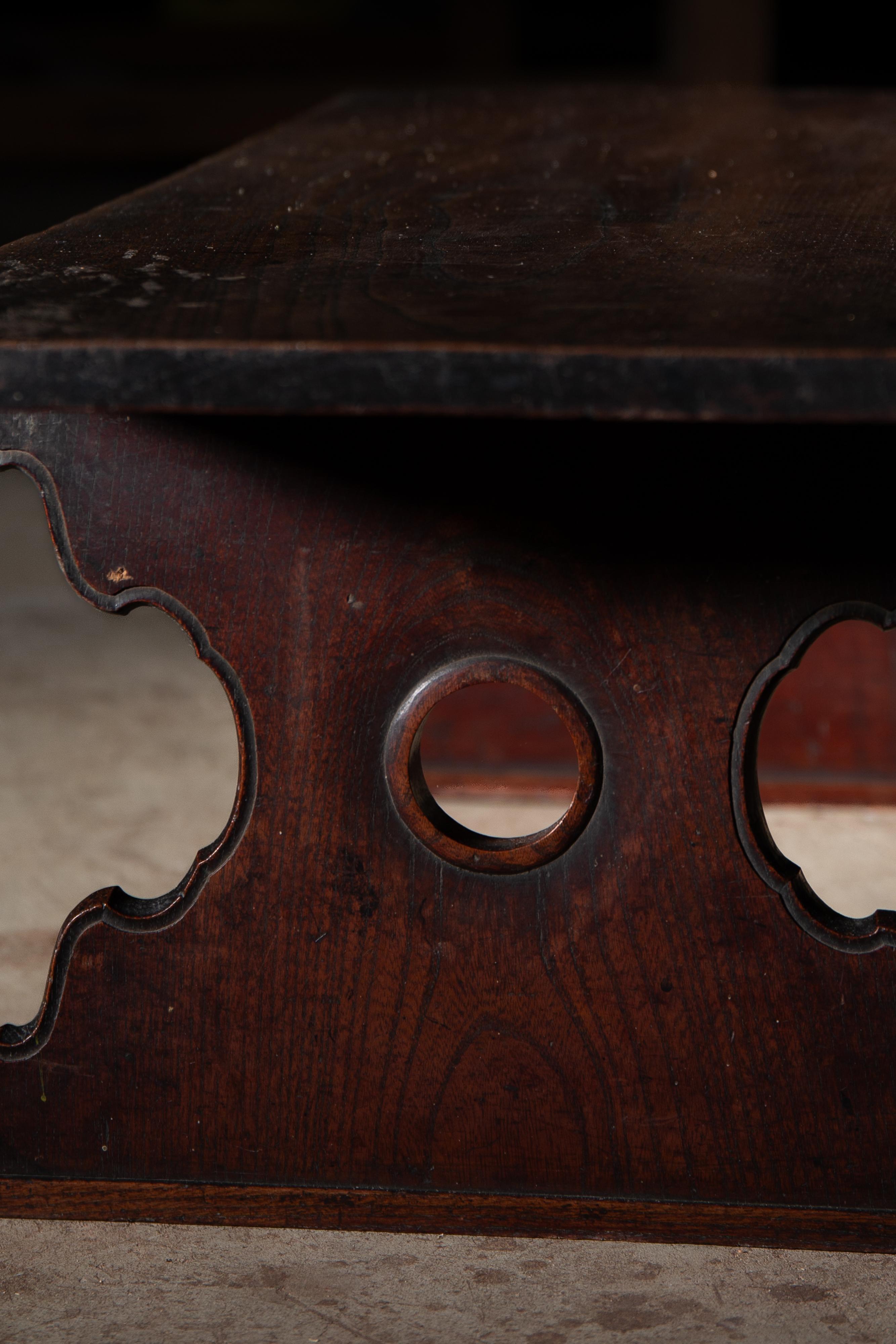 18th Edo Japanese antique wabi sabi low writing desk from Nikko To-sho ...