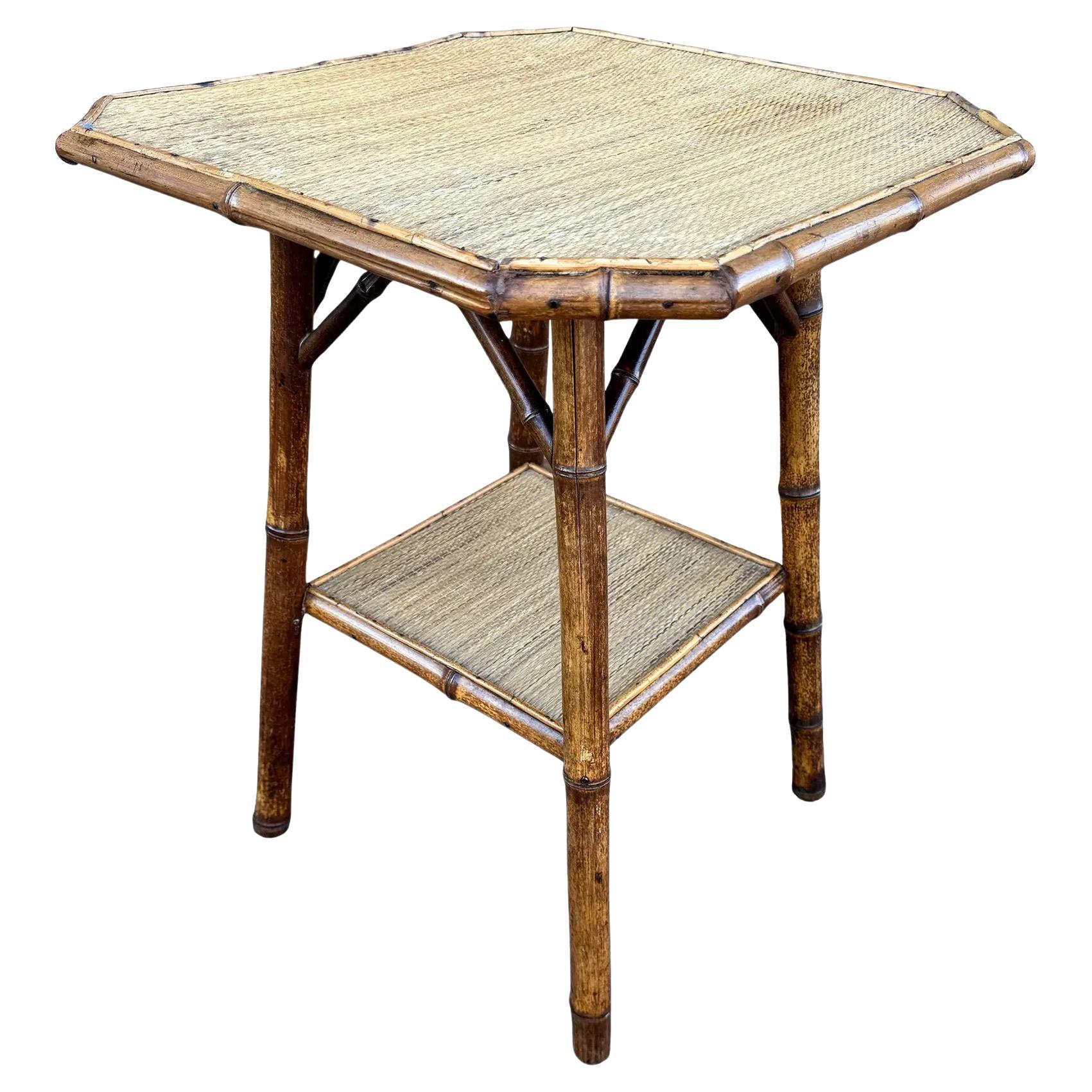 19th English Bamboo Side Table For Sale at 1stDibs