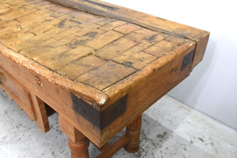 19th Large Butcher Block For Sale at 1stDibs