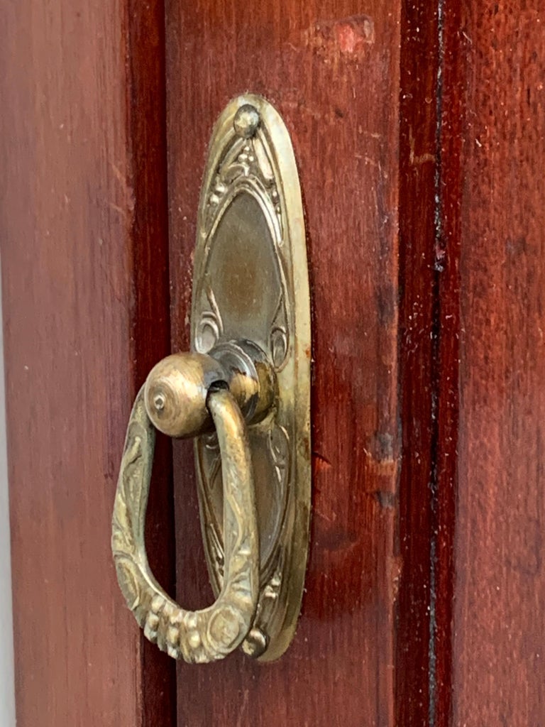 19th Louis XVI Style Pair of Marquetry Nightstands with Bronze and ...
