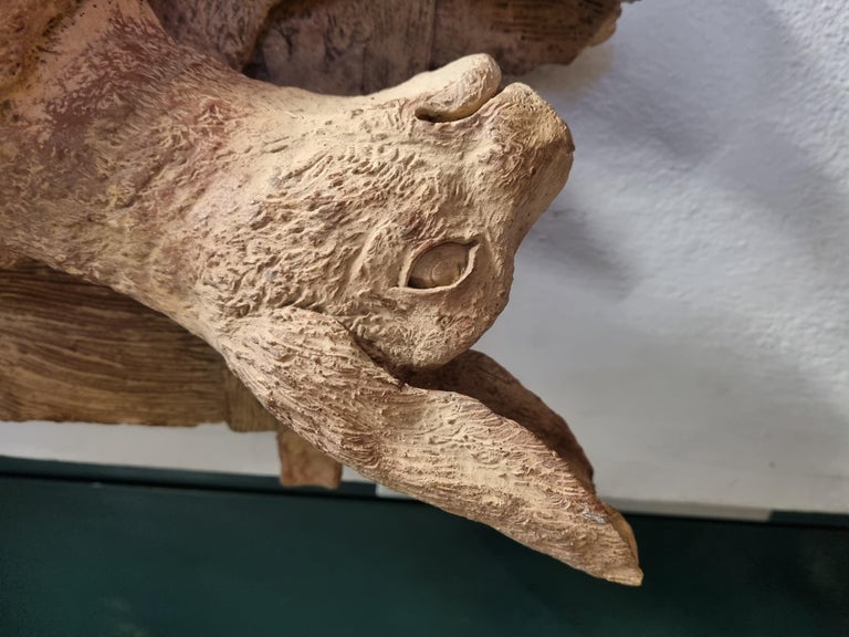 19th Original Hunting Trophy in Terracotta For Sale at 1stDibs