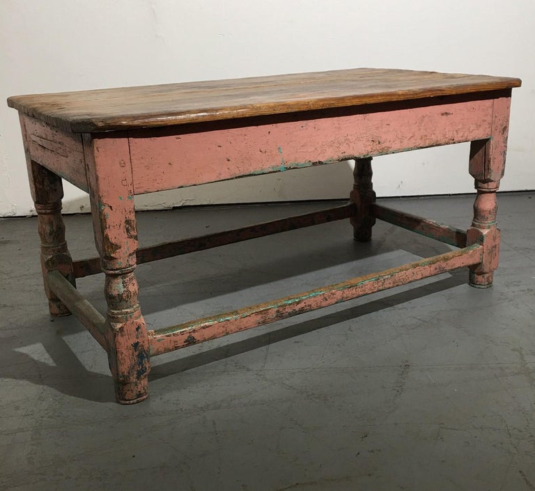 19th century Primitive Coffee Table For Sale at 1stDibs