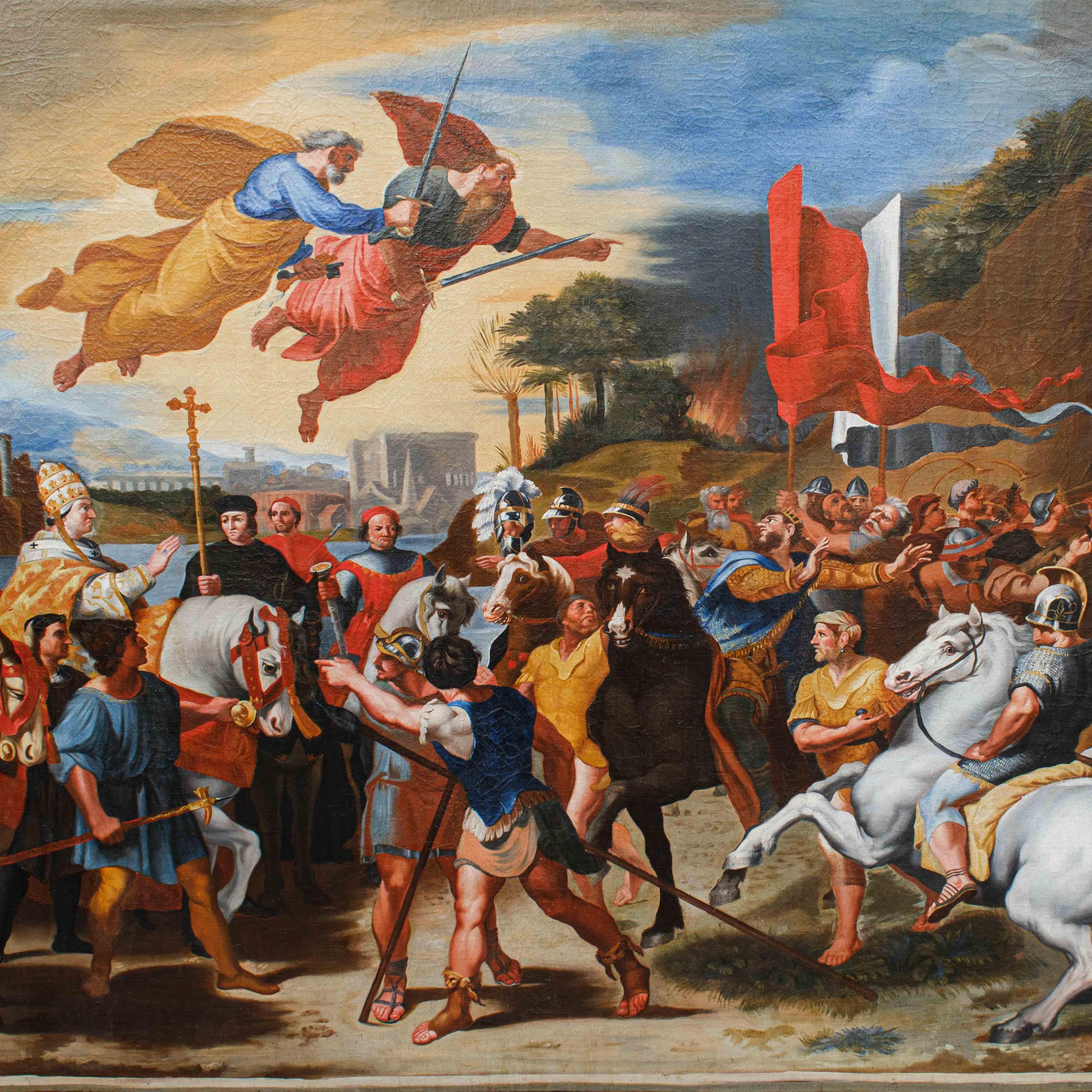 19th century Meeting between Leo the Great and Attila oil painting on ...