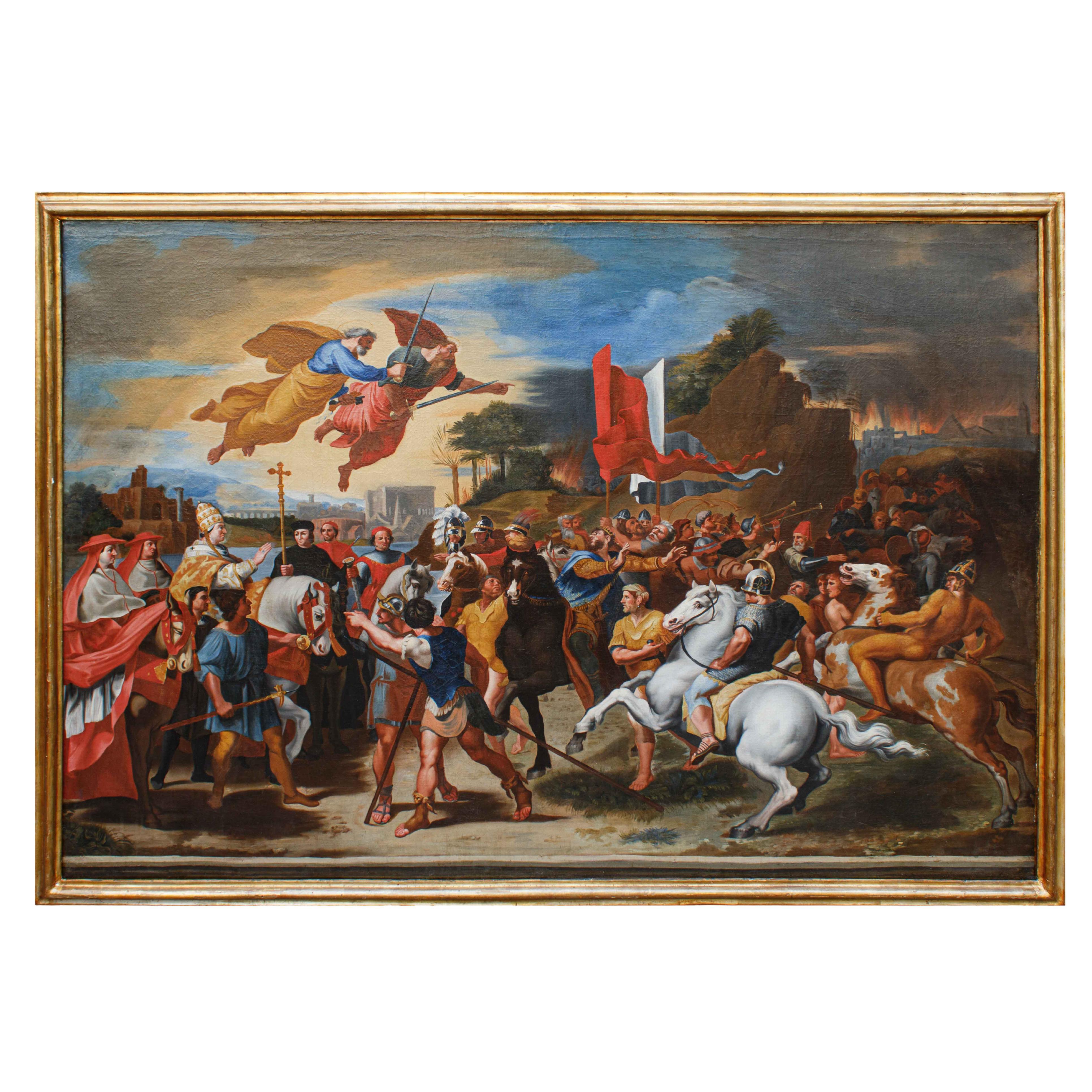 19th century Meeting between Leo the Great and Attila oil painting on ...