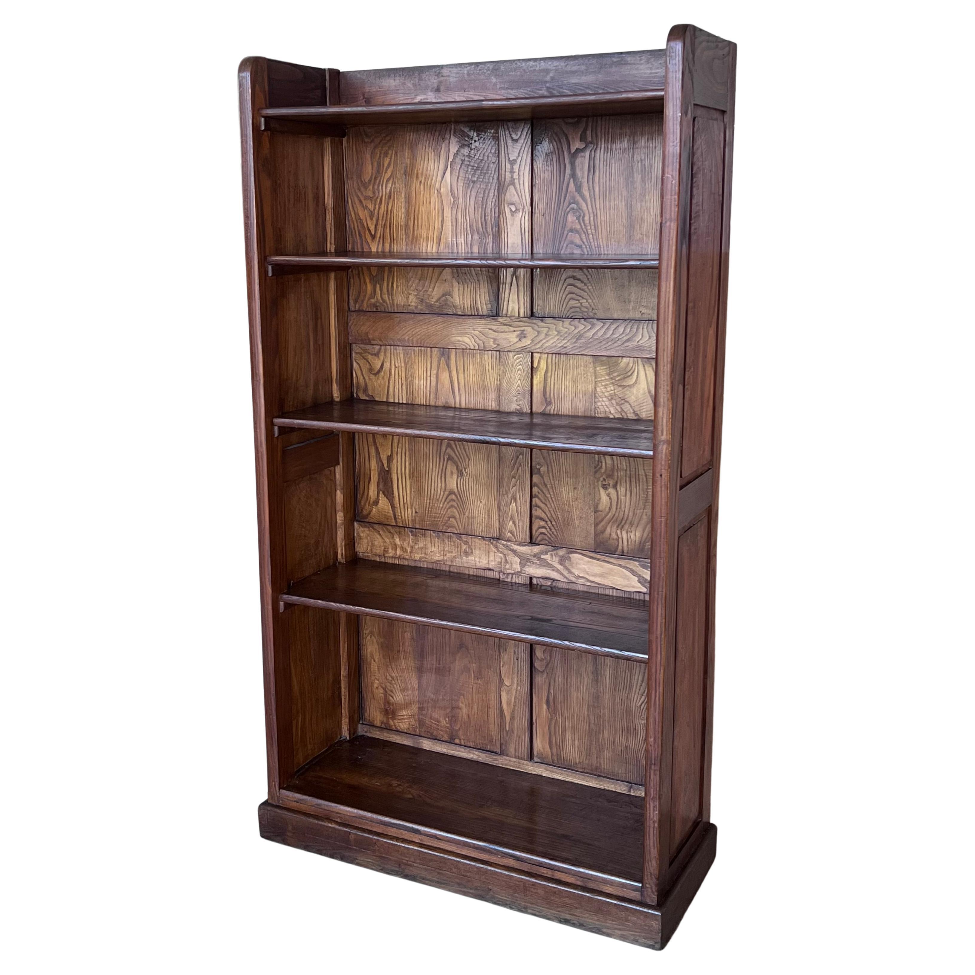 Tall French Bleached Oak Bookcase or Étagère with Adjustable Shelves at ...