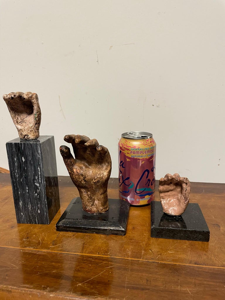 19th Spanish Colonial Santos Hands, Set of Three, Mounted For Sale at ...