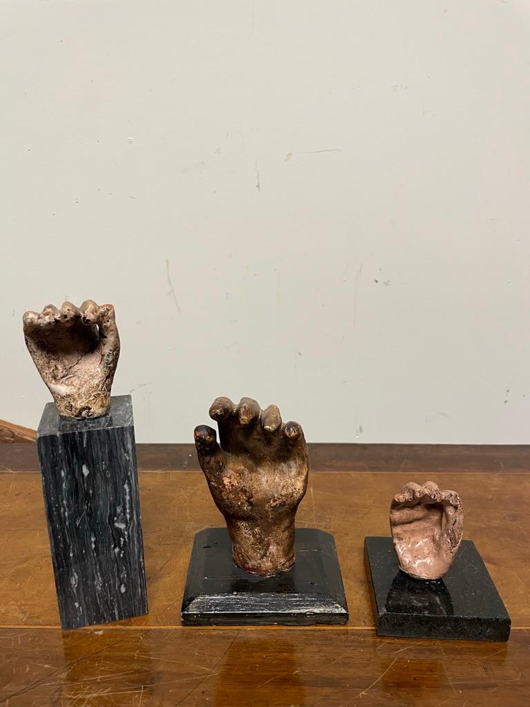 19th Spanish Colonial Santos Hands, Set of Three, Mounted For Sale at ...