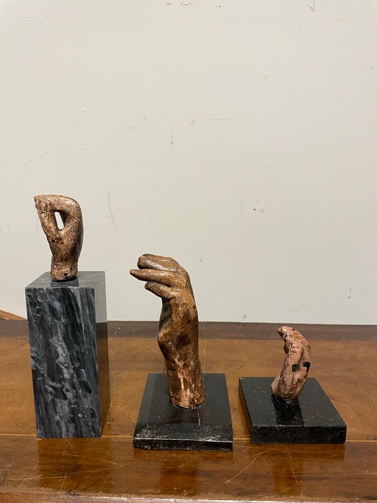 19th Spanish Colonial Santos Hands, Set of Three, Mounted For Sale at ...
