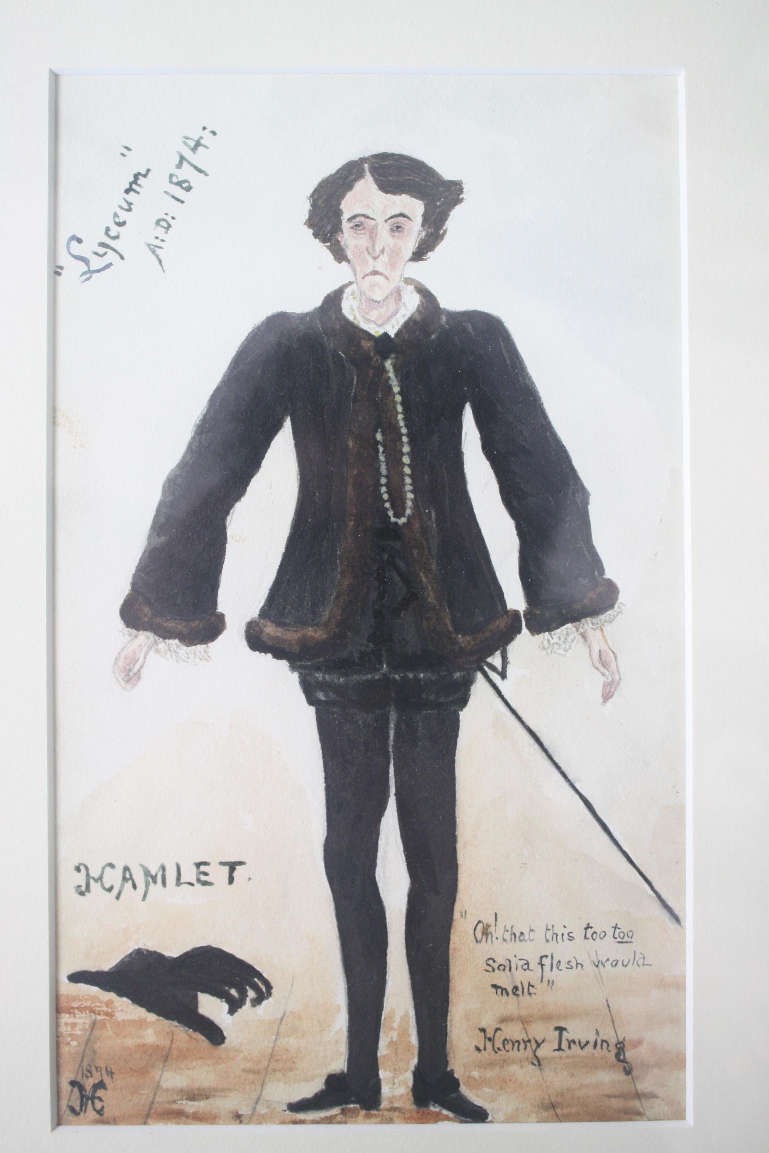 19th Century 24 Watercolor and Gouache Portraits of Gentry, Dancers ...