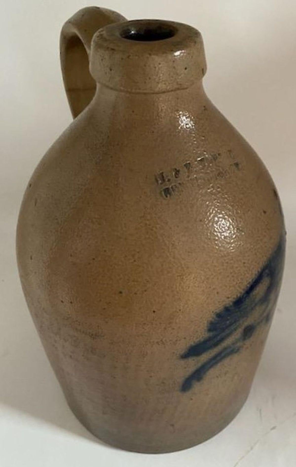 19th Century Bennington, Vermont Decorated Bird Jug at 1stDibs