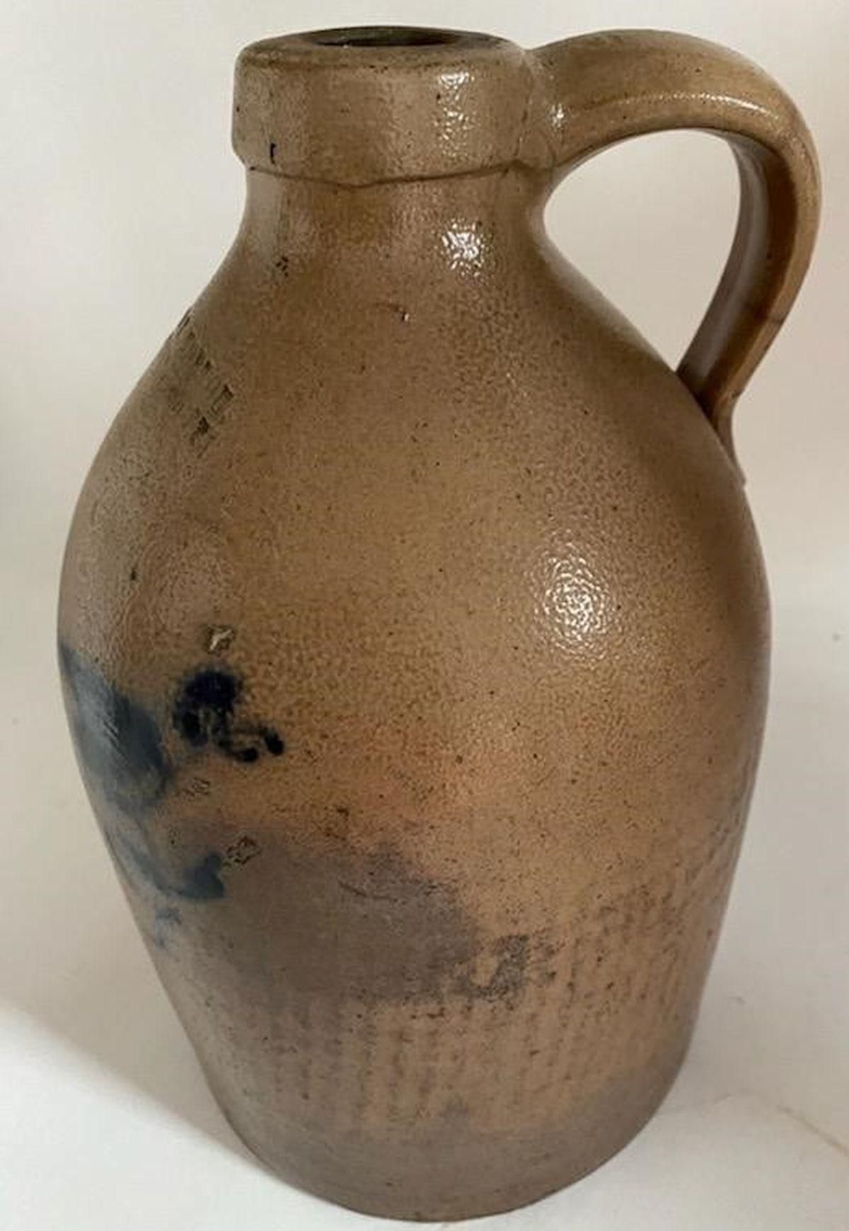 19th Century Bennington, Vermont Decorated Bird Jug at 1stDibs