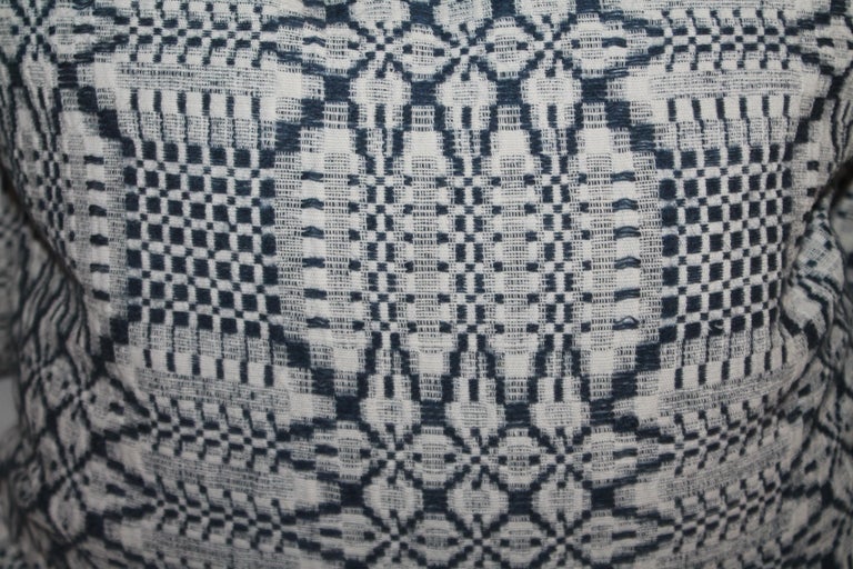 19thc Blue and White Coverlet Pillows, Collection of Four For Sale at ...