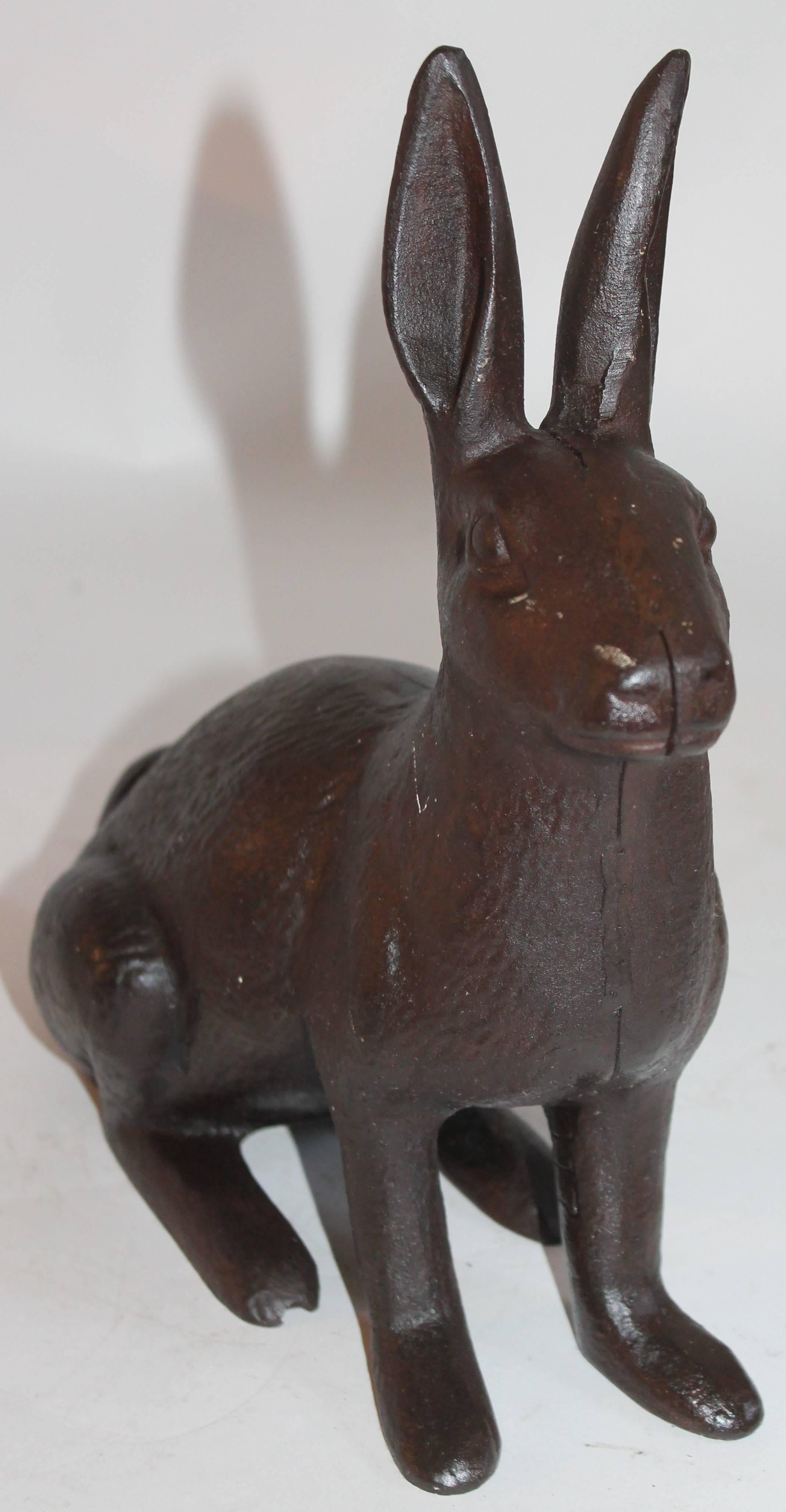 19th Century Cast Iron Rabbits / Collection of Three at 1stDibs