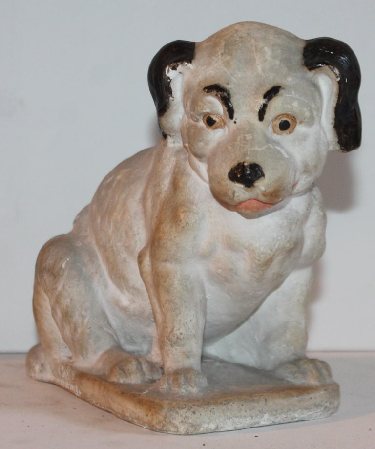 19th Century Chalk Dog with Original Paint at 1stDibs