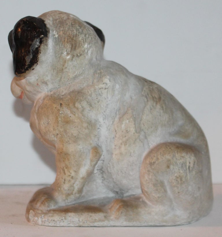 19th Century Chalk Dog with Original Paint at 1stDibs