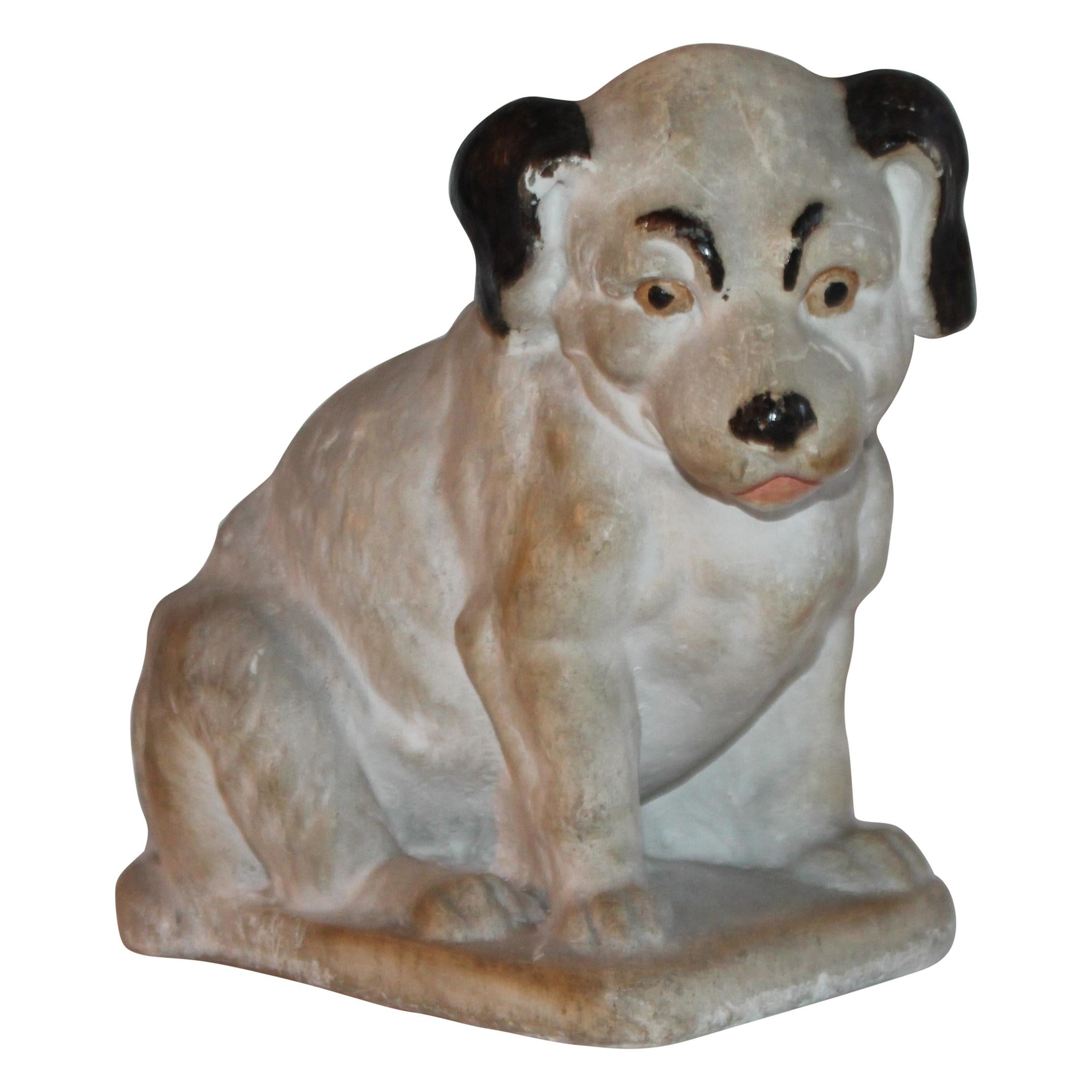 19th Century Chalk Dog with Original Paint at 1stDibs