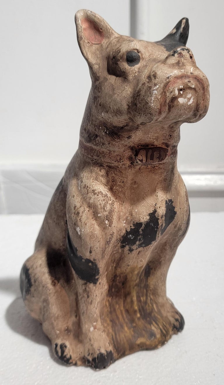 19Thc Chalk Painted Dog Bank For Sale at 1stDibs