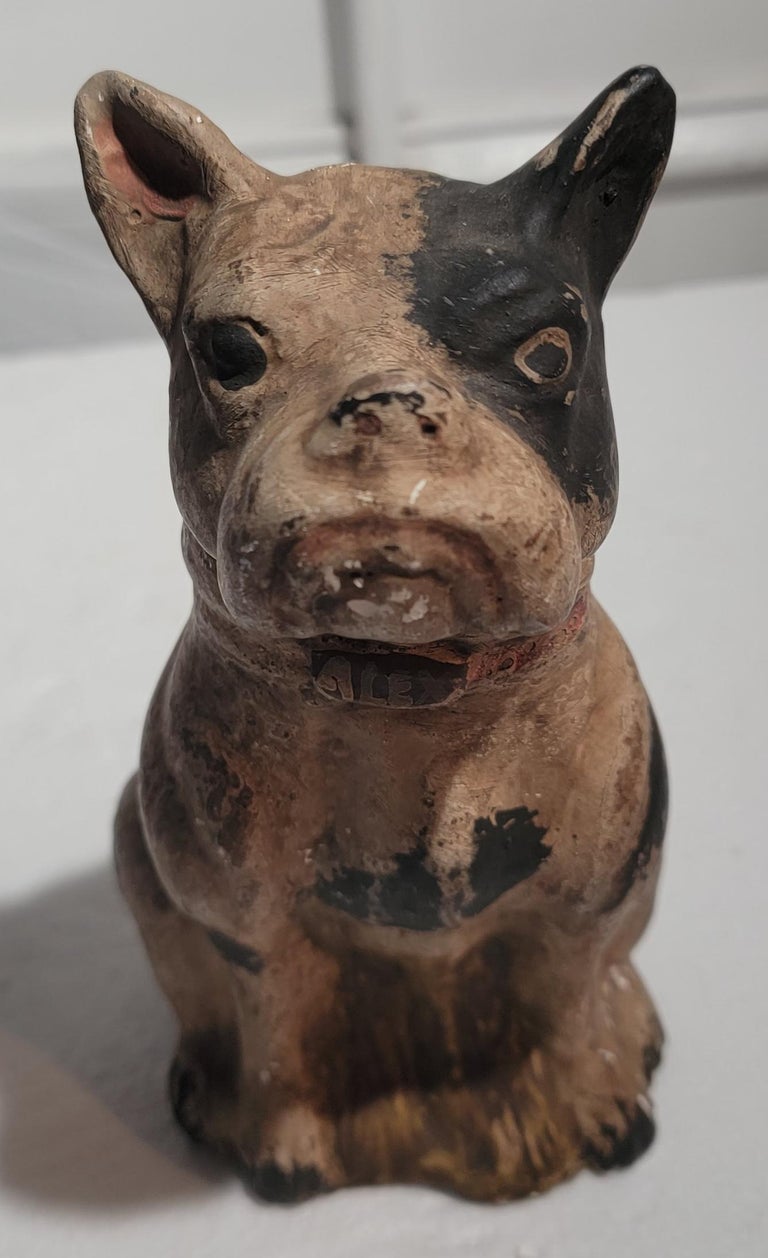 19Thc Chalk Painted Dog Bank For Sale at 1stDibs
