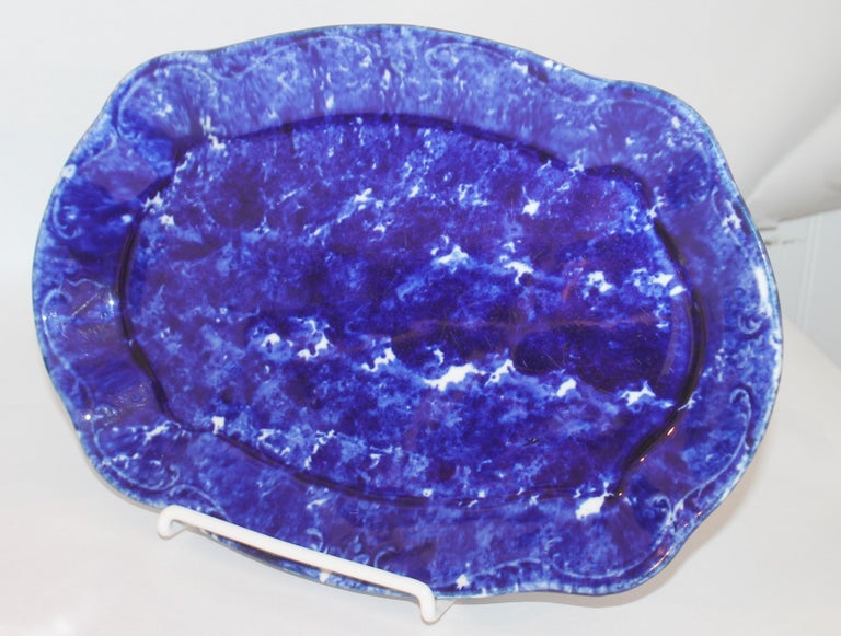 19th Century Collection of Four Design Sponge Ware Platters For Sale at ...