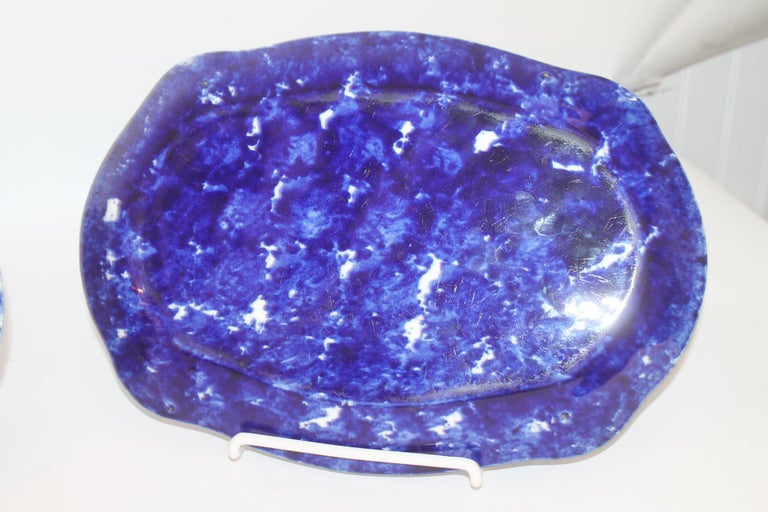 19th Century Collection of Four Design Sponge Ware Platters For Sale at ...