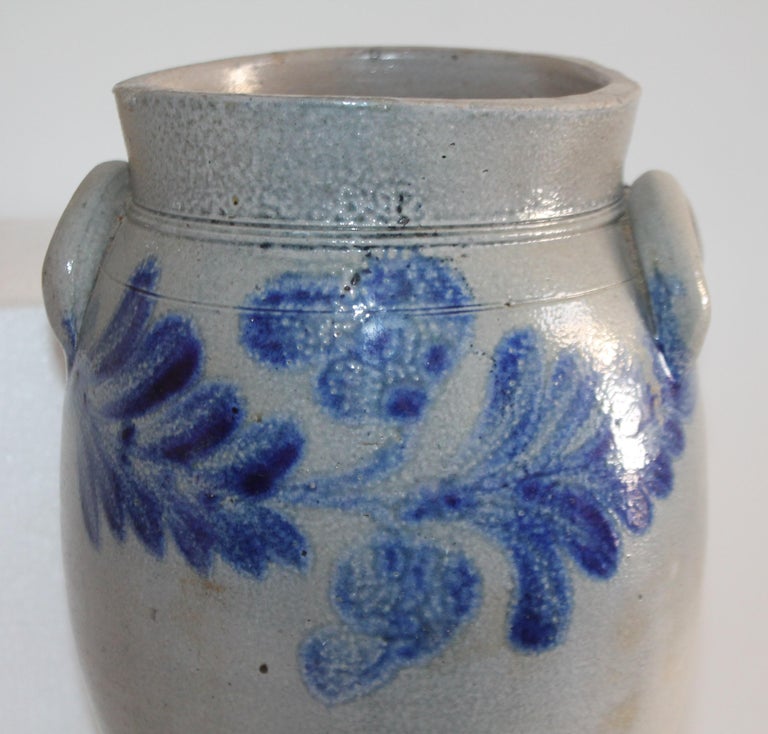 19th Century Decorated Stone Ware Pottery Crocks, Pair at 1stDibs ...