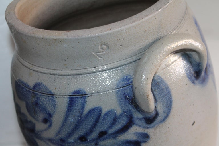 19th Century Decorated Stone Ware Pottery Crocks, Pair at 1stDibs ...