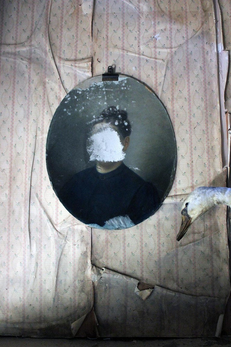 19th Century Defaced French School Oval Pastel Portrait of Lady, circa ...