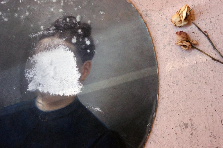 19th Century Defaced French School Oval Pastel Portrait of Lady, circa ...