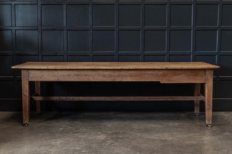 19thC English Country House Pine Farmhouse/Prep Table For Sale at ...